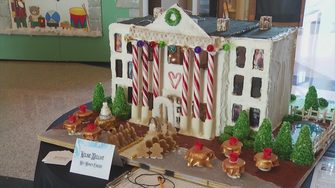 Museum gingerbread structures tempt the senses - YouTube