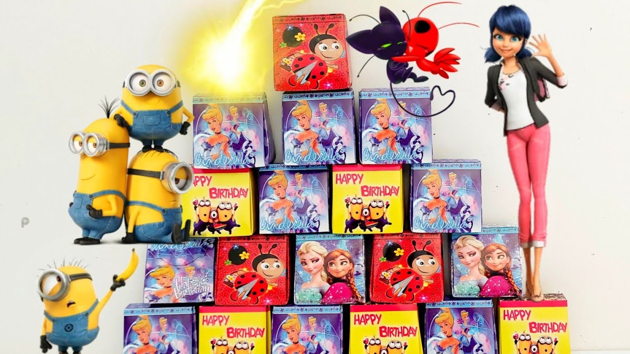 ASMR Awesome minion,miraculous Ladybug,frozen Collections Lego ...