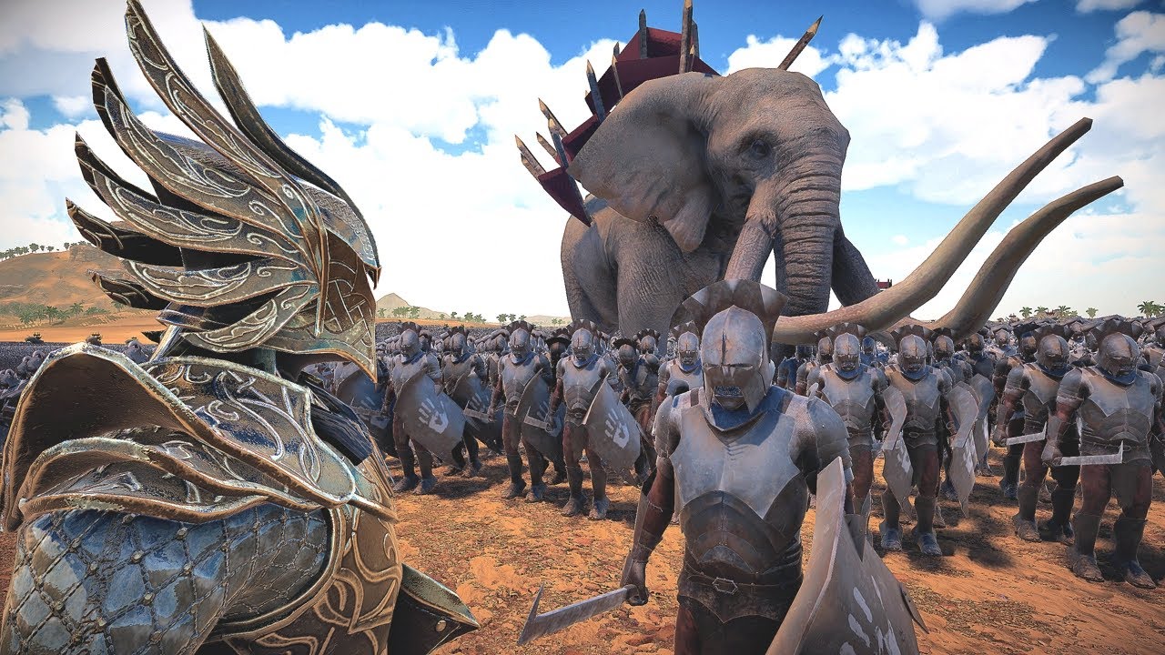 Mumakil Oliphant & Uruk Hai vs Elves - UEBS 2 - YouTube
