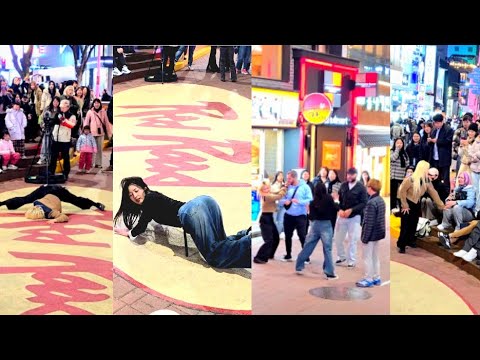 [STREET ARTIST] YU KAGAWA & SEOHEE. INTERACTIVE HONGDAE SHOW BUSKING. 250331.