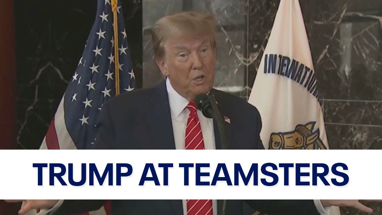 Trump speaks at annual Teamsters meeting in Washington, D.C. - YouTube