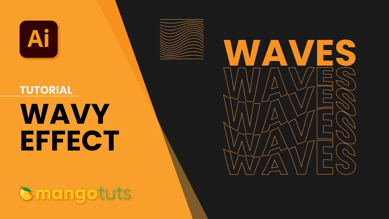How to Create Wavy Text Using Warp Effect in Adobe Illustrator | AI ...