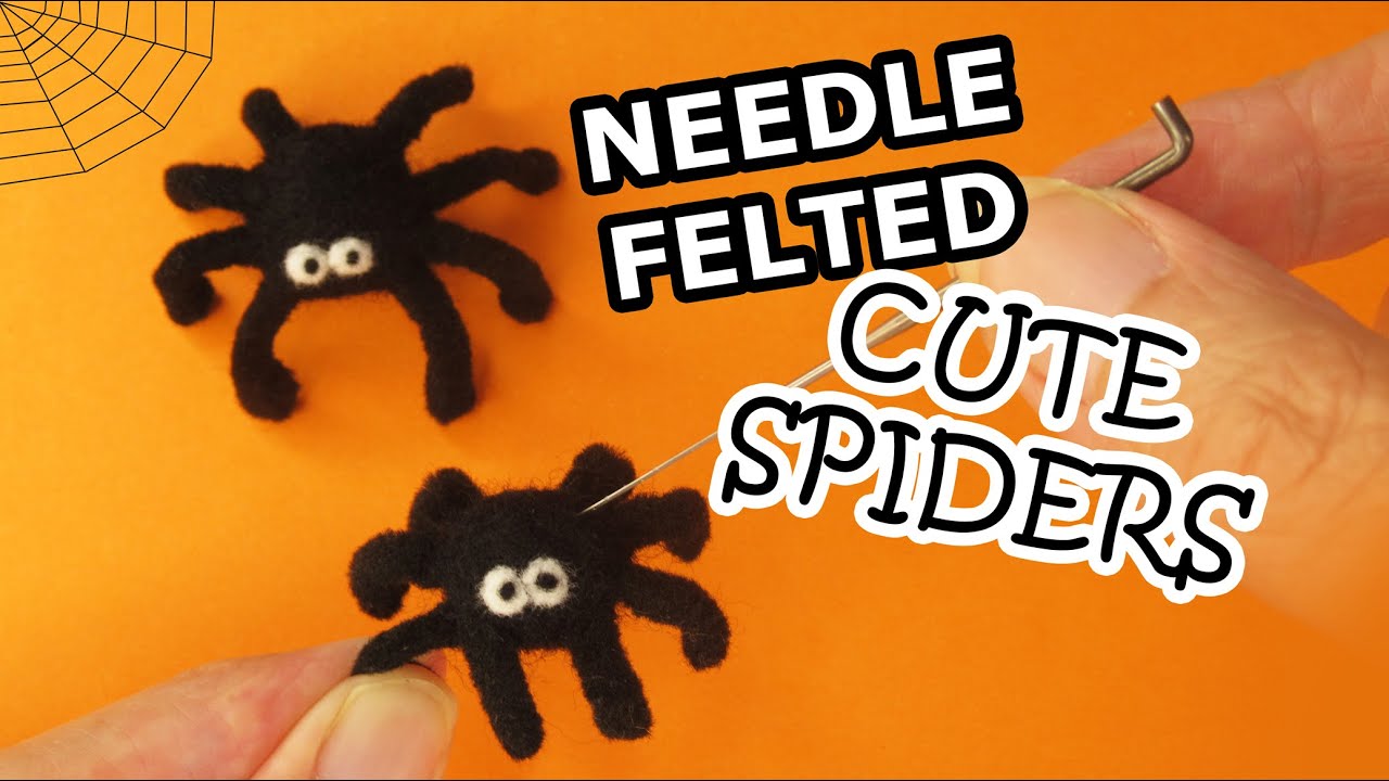 Needle Felting a Spider for Halloween - YouTube