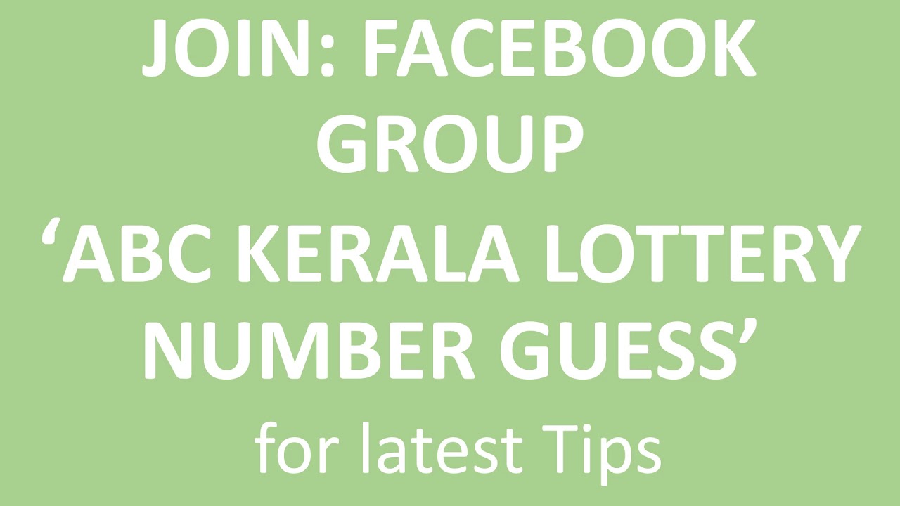 Kerala ABC Lottery Jumbo Tips and Tricks 10 October 2018 Tip No 122 ...