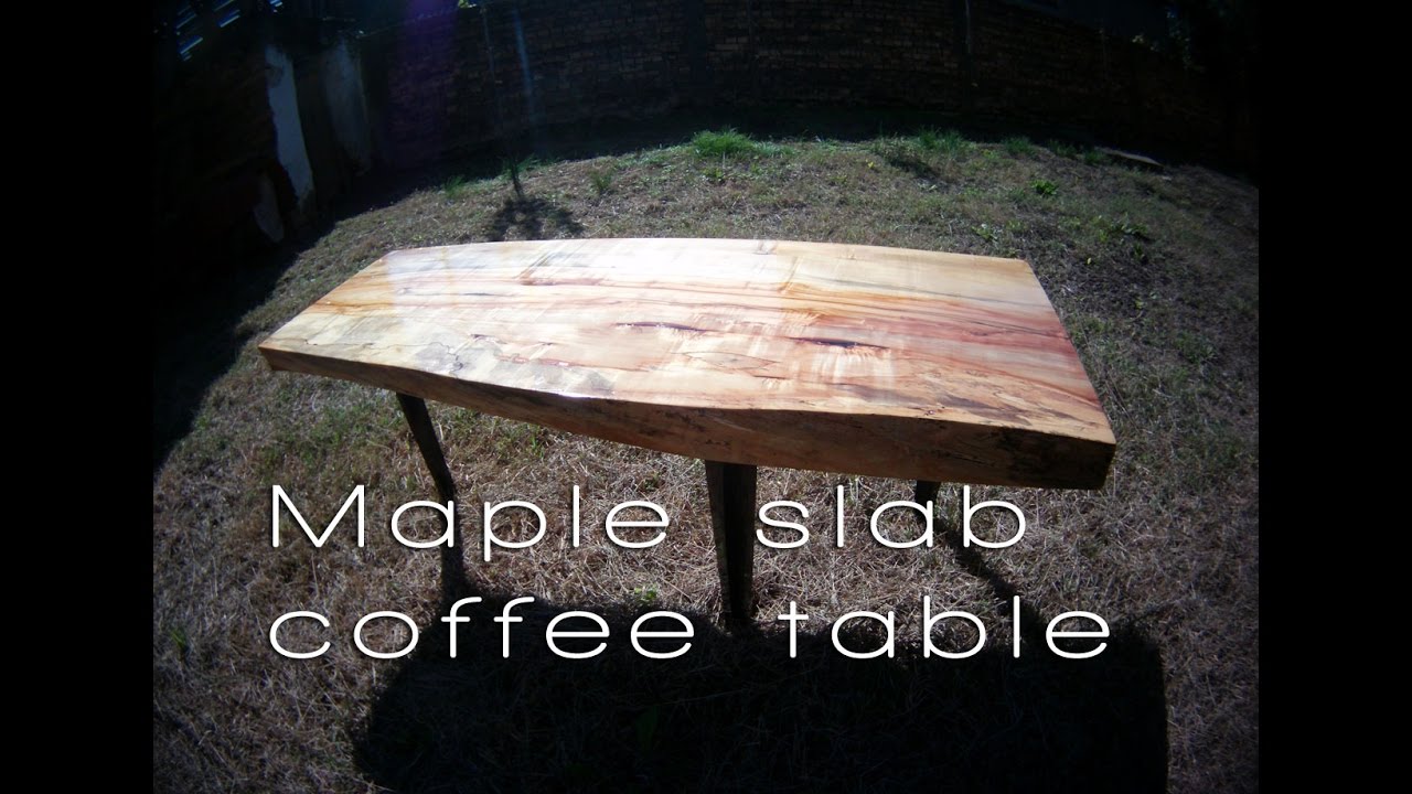 Awesome spalted maple slab coffee table | DIY easy woodworking! - YouTube