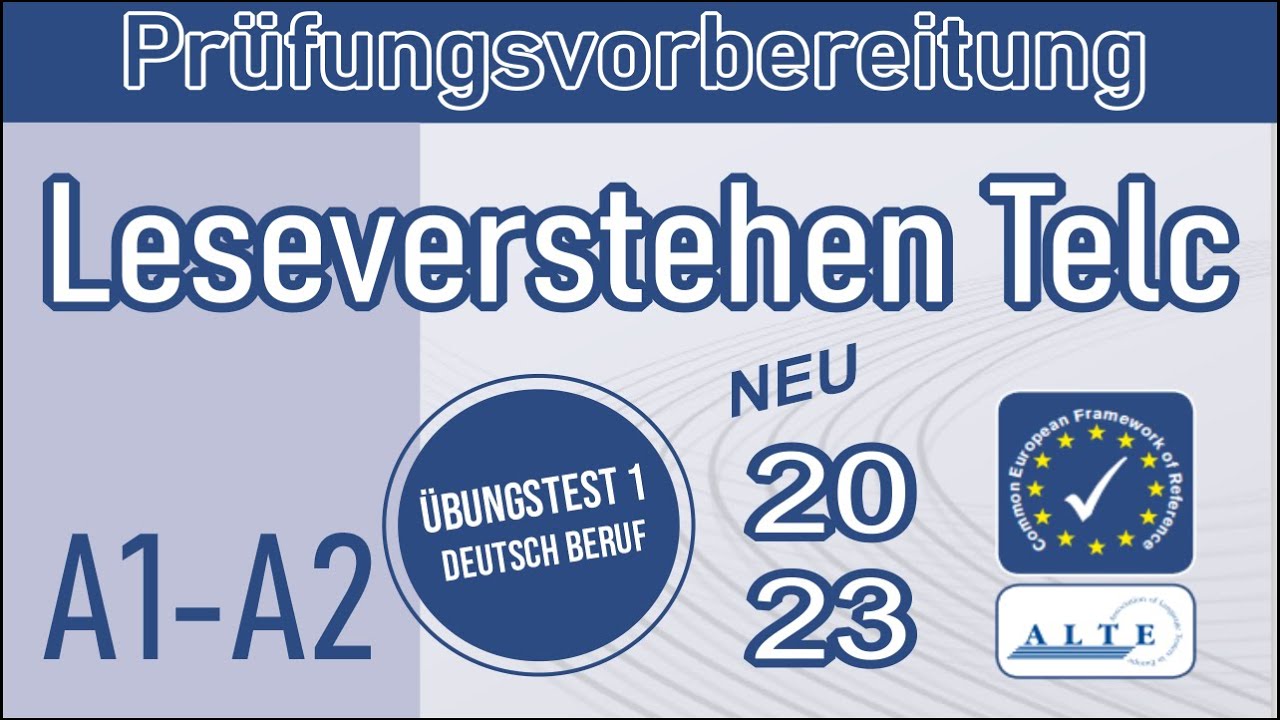 LESEN A2 TELC PRÜFUNG 2023 | German Test For Immigrants | (DTZ, Telc ...