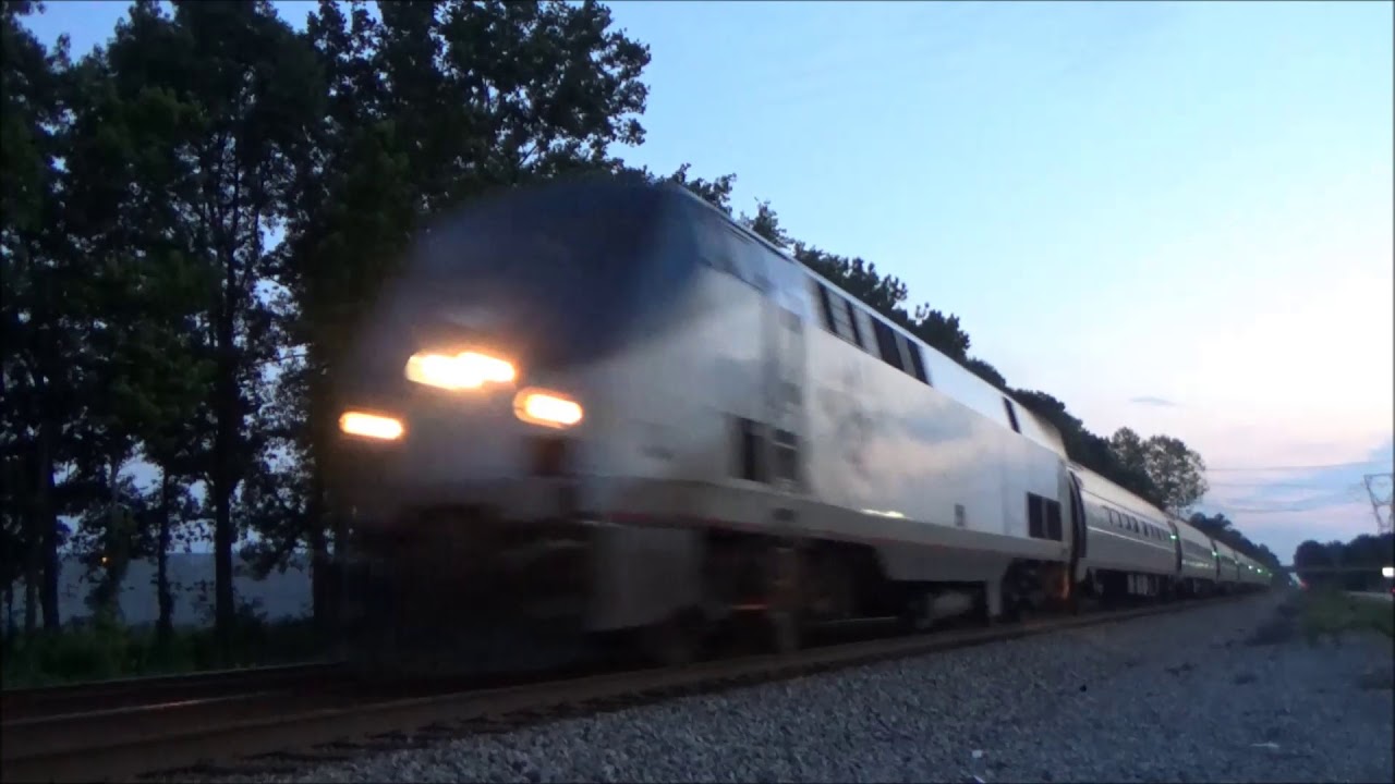 Amtrak Train #125 The "Northeast Regional" Flying Through Chesapeake ...