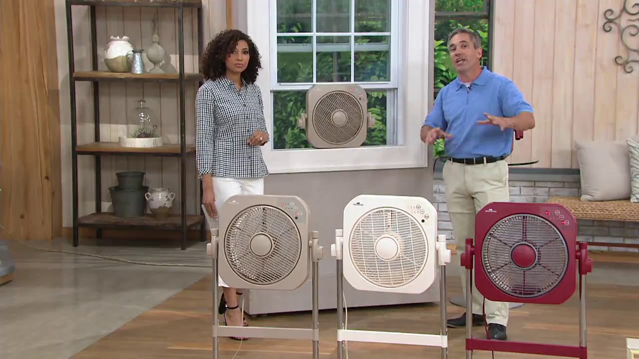 Air Innovations 12" Swirl Cool Tabletop and Stand Fan with Remote on ...