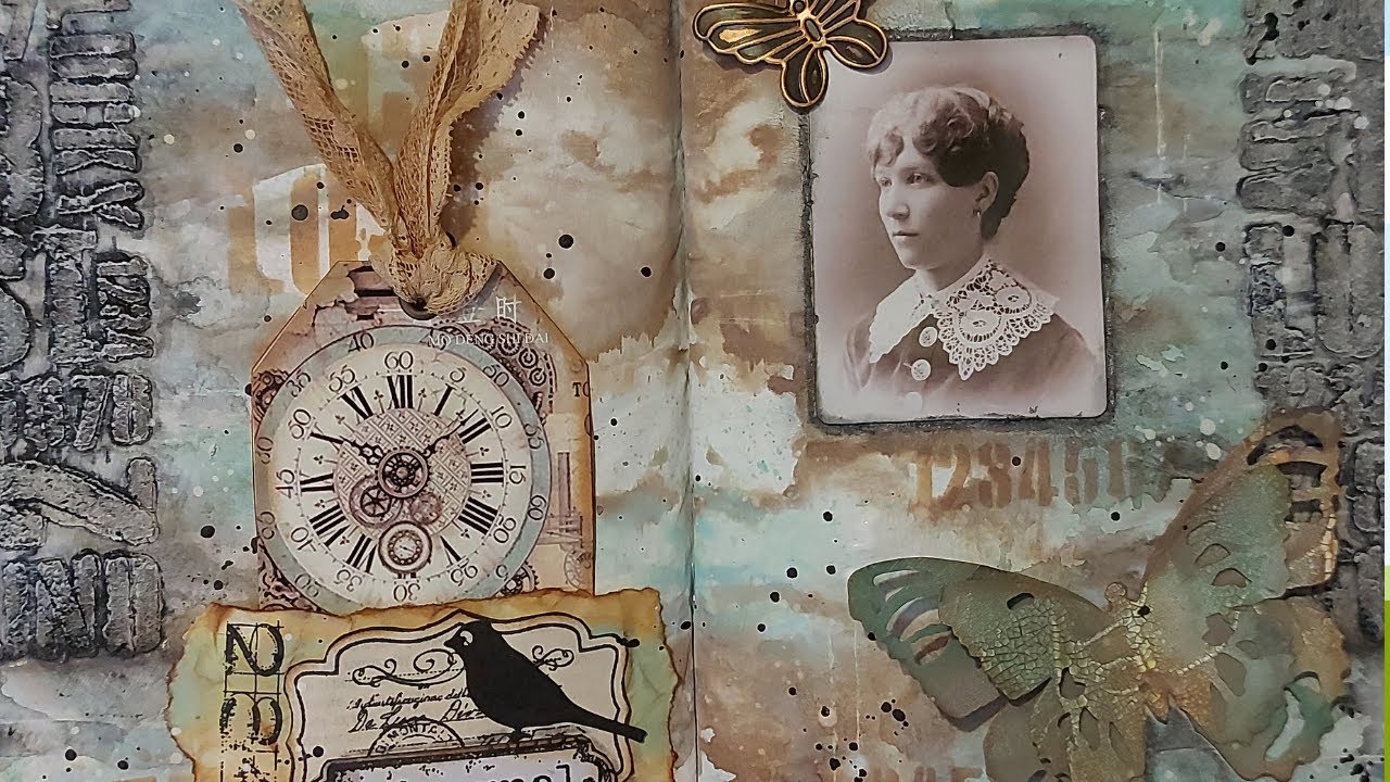 Junk Journal Vintage Style Mixed Media Youtube