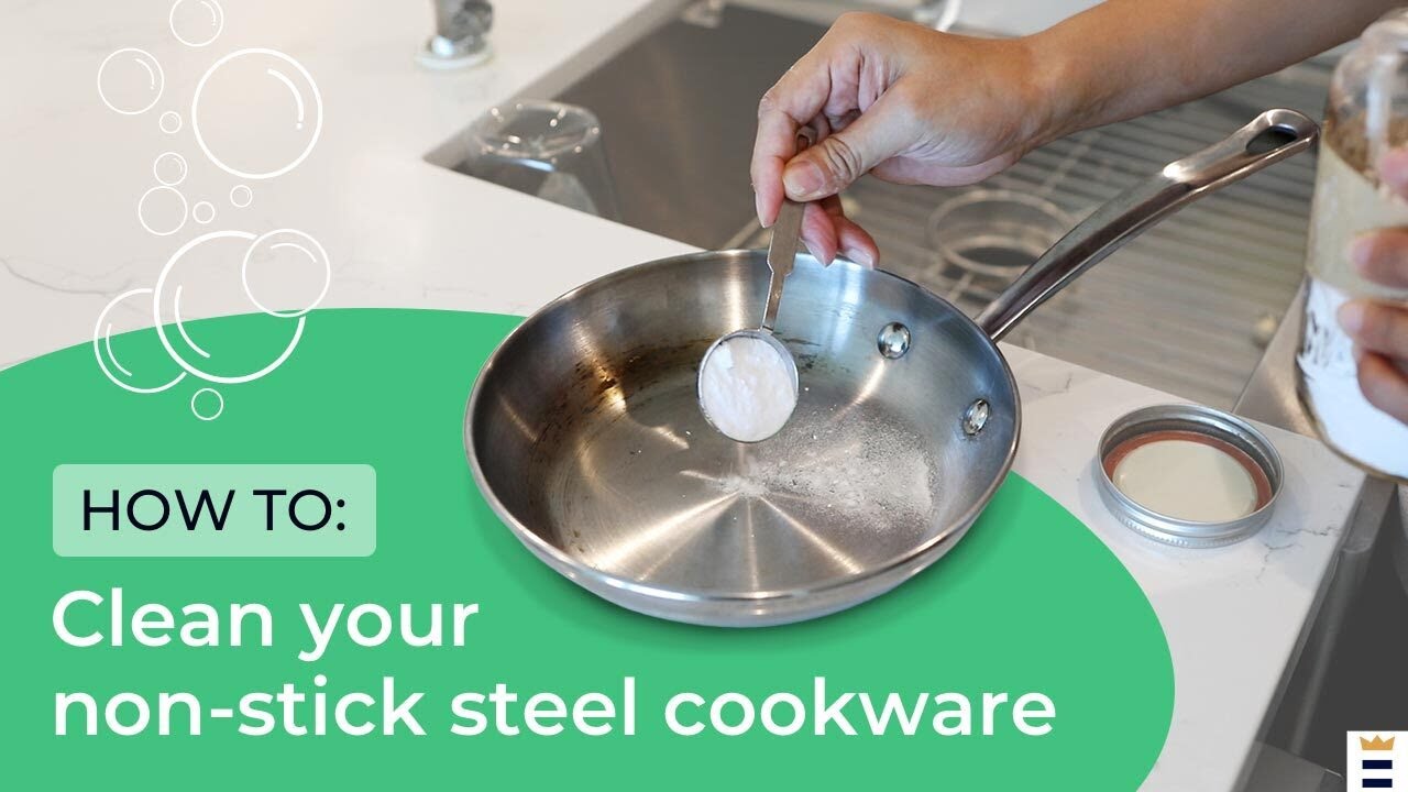 How to Clean Non-Stick Stainless Steel Cookware - YouTube