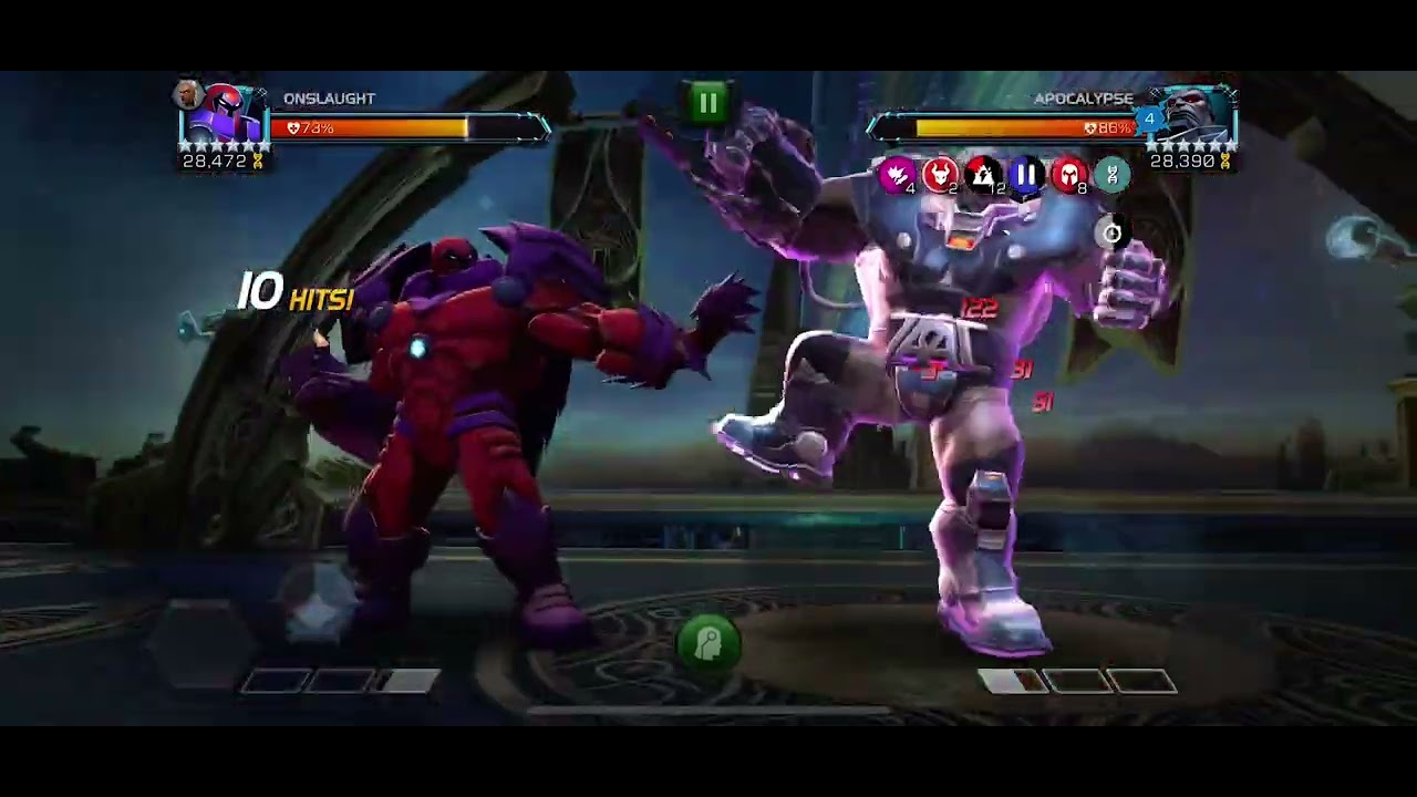 MCOC - Onslaught Vs Apocalypse Solo in Cavalier - YouTube