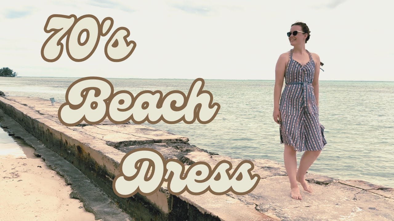 The Easiest 1970's Beach Wrap Dress! - YouTube