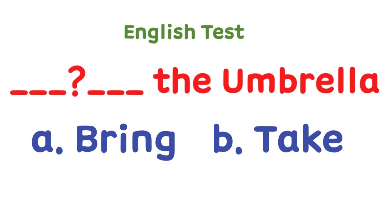 Take vs Bring I English Grammar Test - YouTube