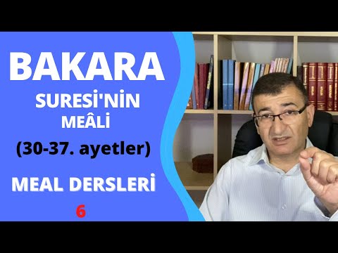 Bakara Suresi'nin Meali (30-37) | Kuran Meali | Dini Sohbetler | Prof Dr Muhittin Akgül