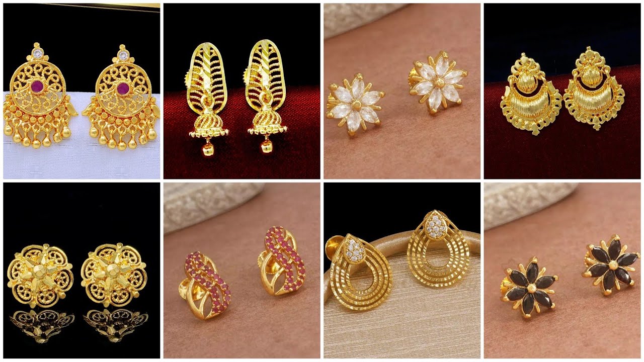 latest gold studs design with price/gold studs/Earrings/gold studs ...