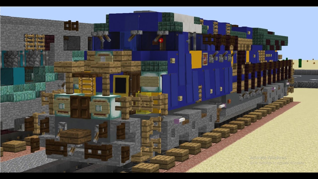 minecraft CSX ES40DC diesel locomotive tutorial - YouTube