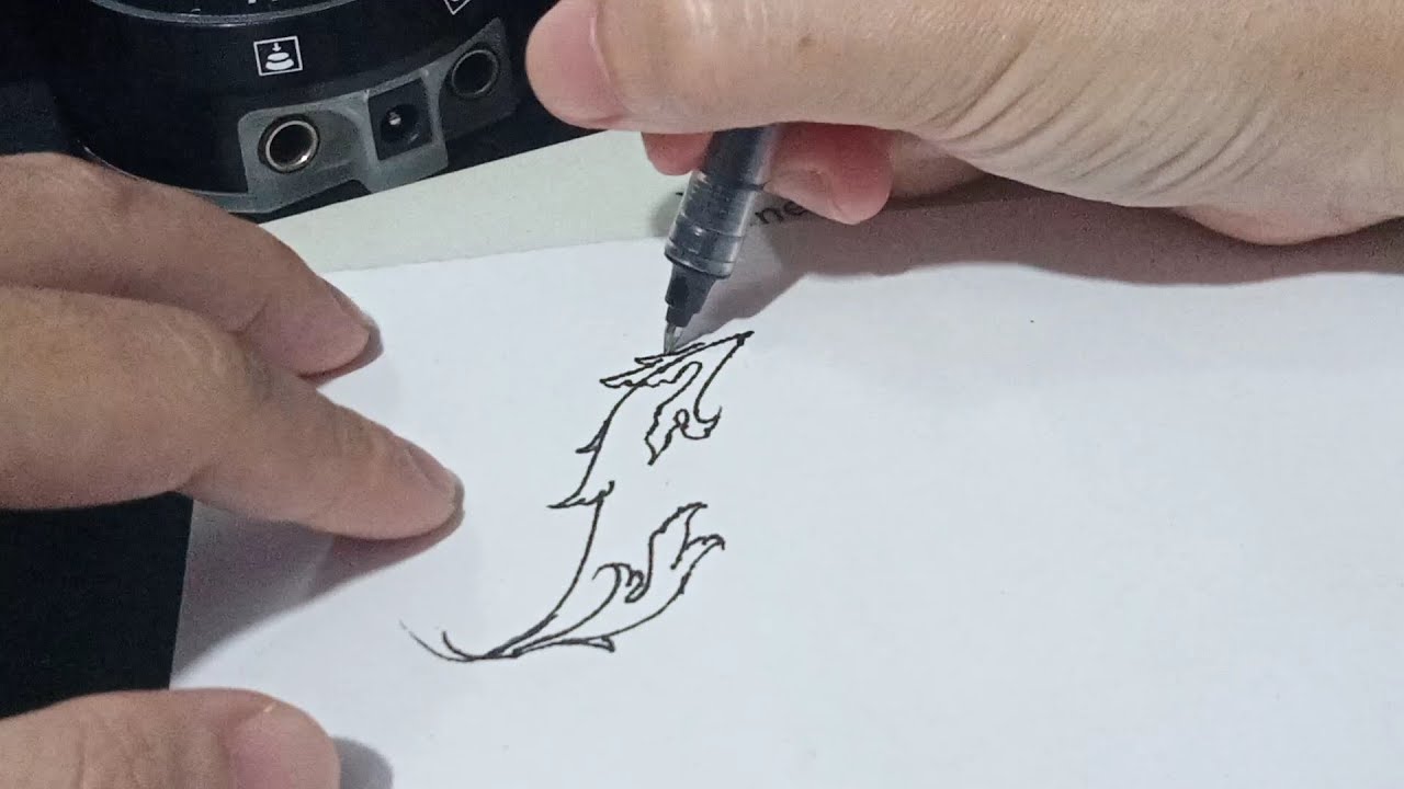 Freehand Lettering (P) [Leafy Script] - YouTube