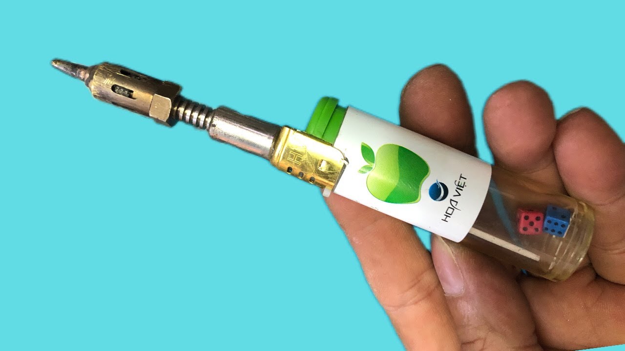 How to make a soldering iron using a lighter - YouTube