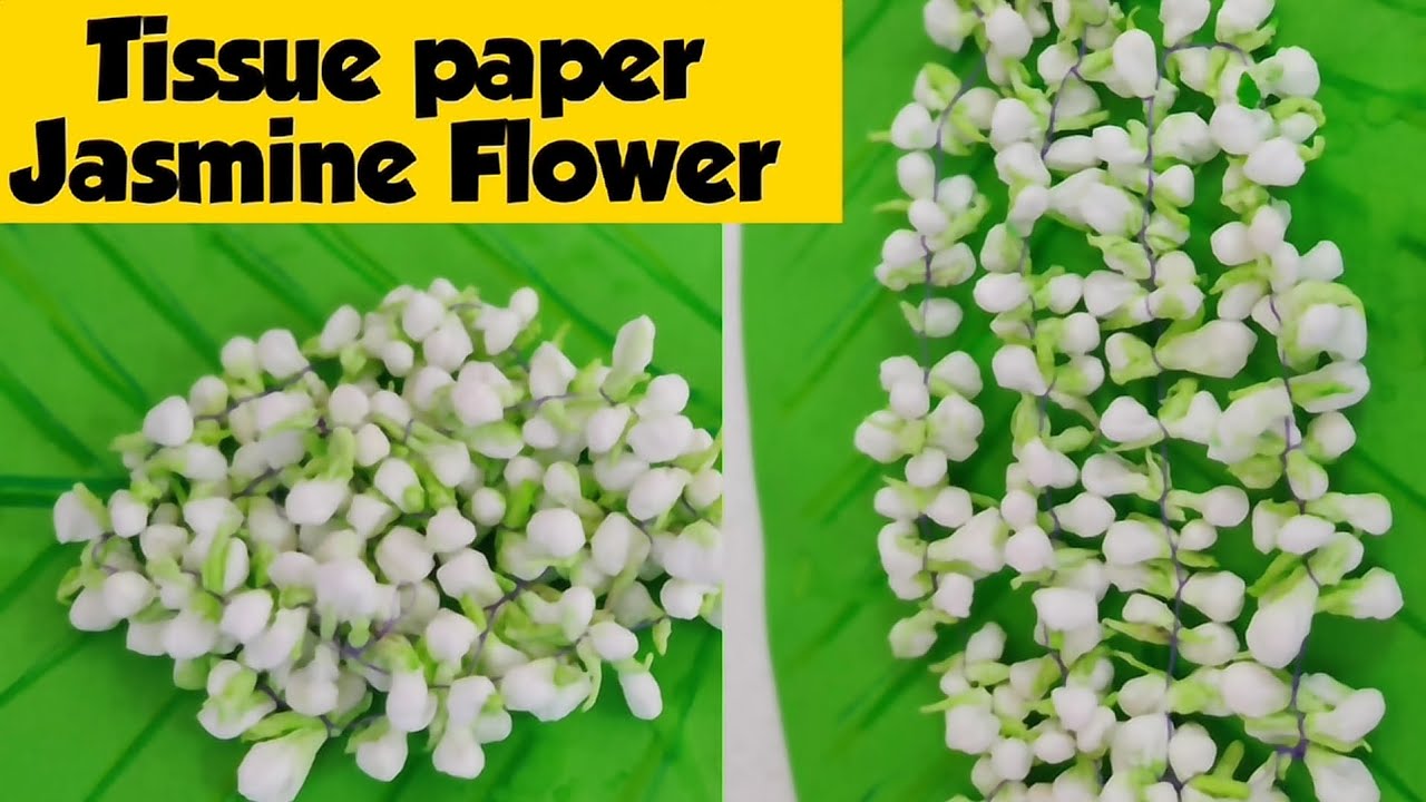 How to make Tissue Paper Jasmine Buds Garland|DIY Easy Tissue paper ...
