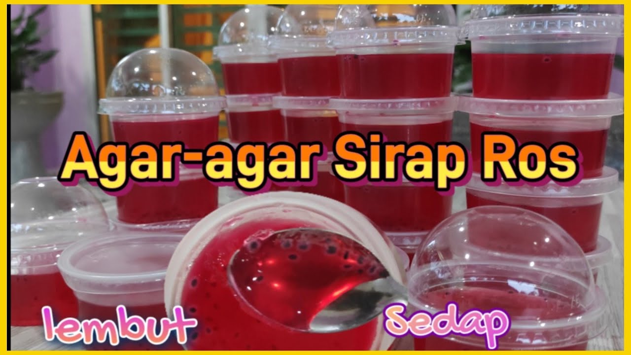 Agar-agar Sirap Ros Lembut Dan Sedap |Rose Syrup Jelly Recipe | วิธีทำ ...