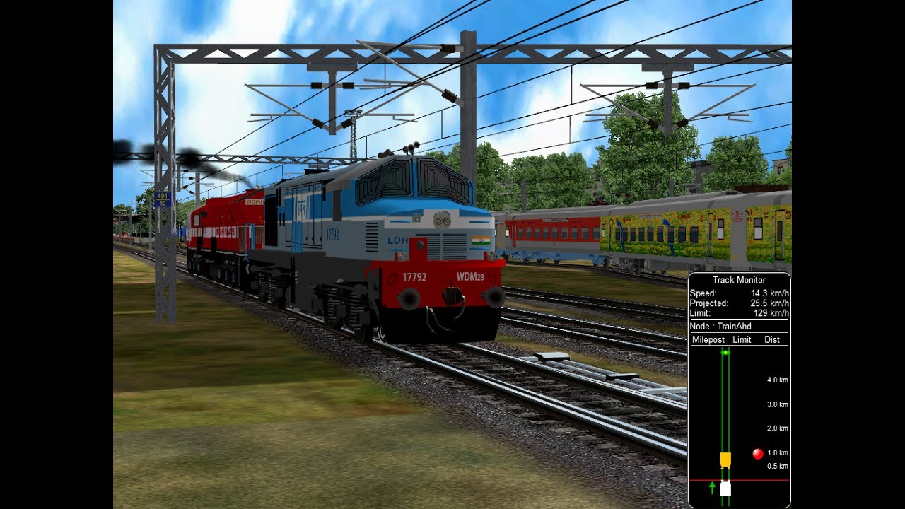 Overtake and Two Loco Reversal 13008 Toofan Express || IR In MSTS Open ...