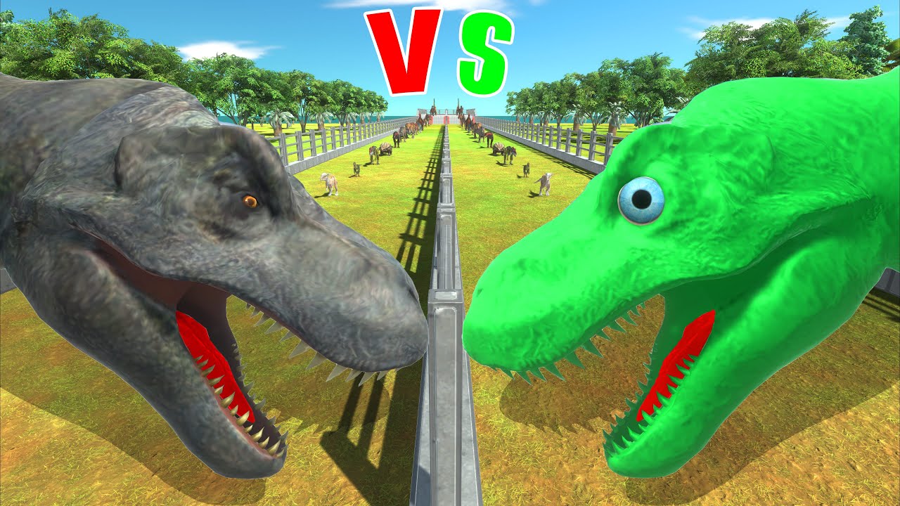 Wild T-Rex vs. Green T-Rex: The Ultimate Dinosaur Showdown! - YouTube