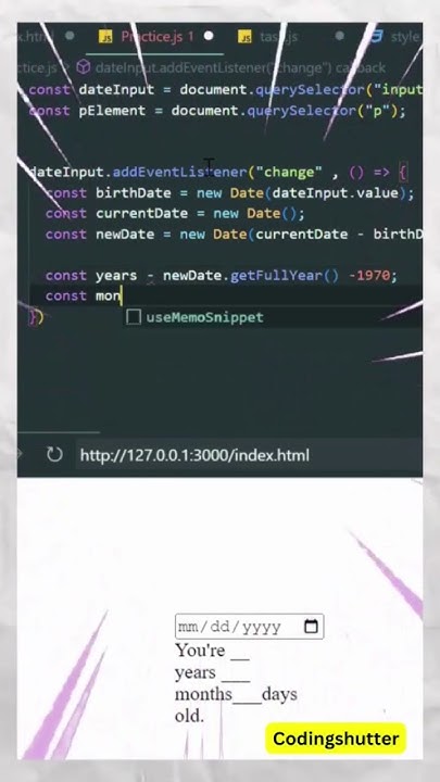 Age calculator using HTML,css and JavaScript 🔥 🚀 - YouTube