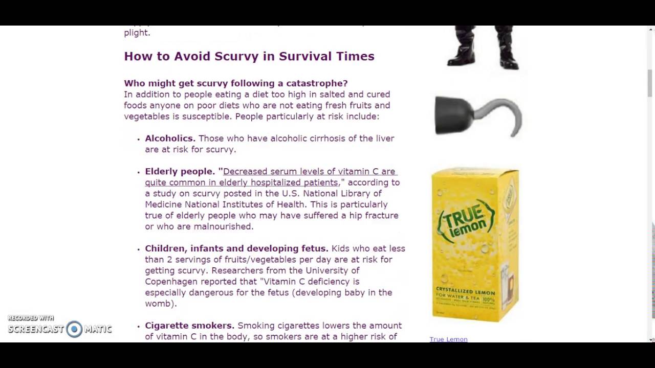 Prepping to avoid scurvy - YouTube