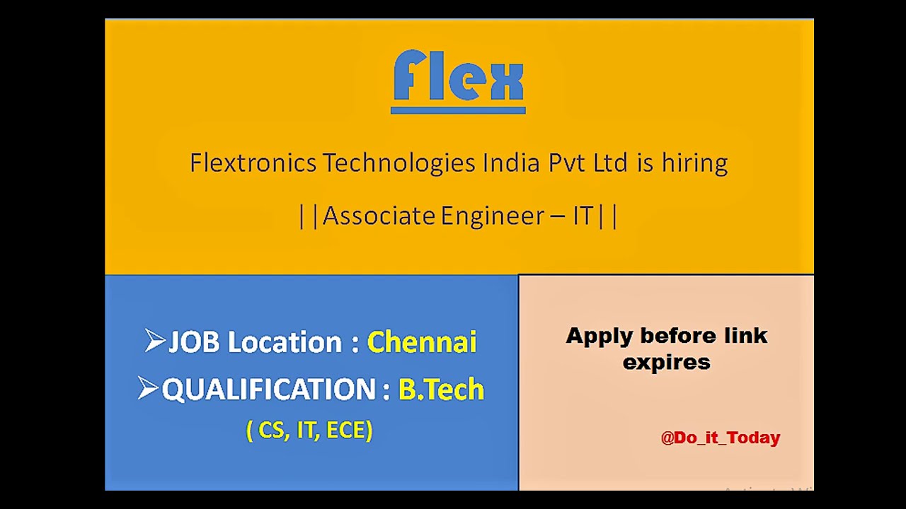 FLEX Technologies || Hiring - Associate Engineer || - YouTube