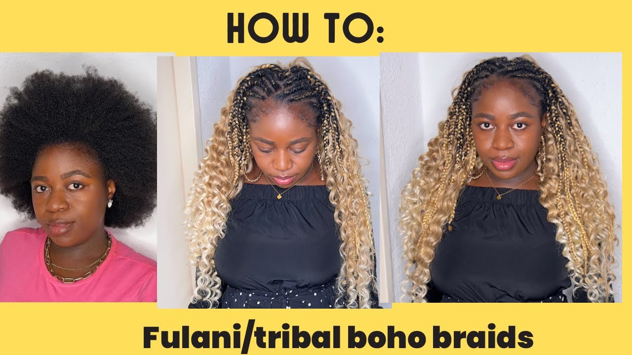 DIY Fulani/ tribal boho braids. Beginner friendly#braids #bohobraids # ...