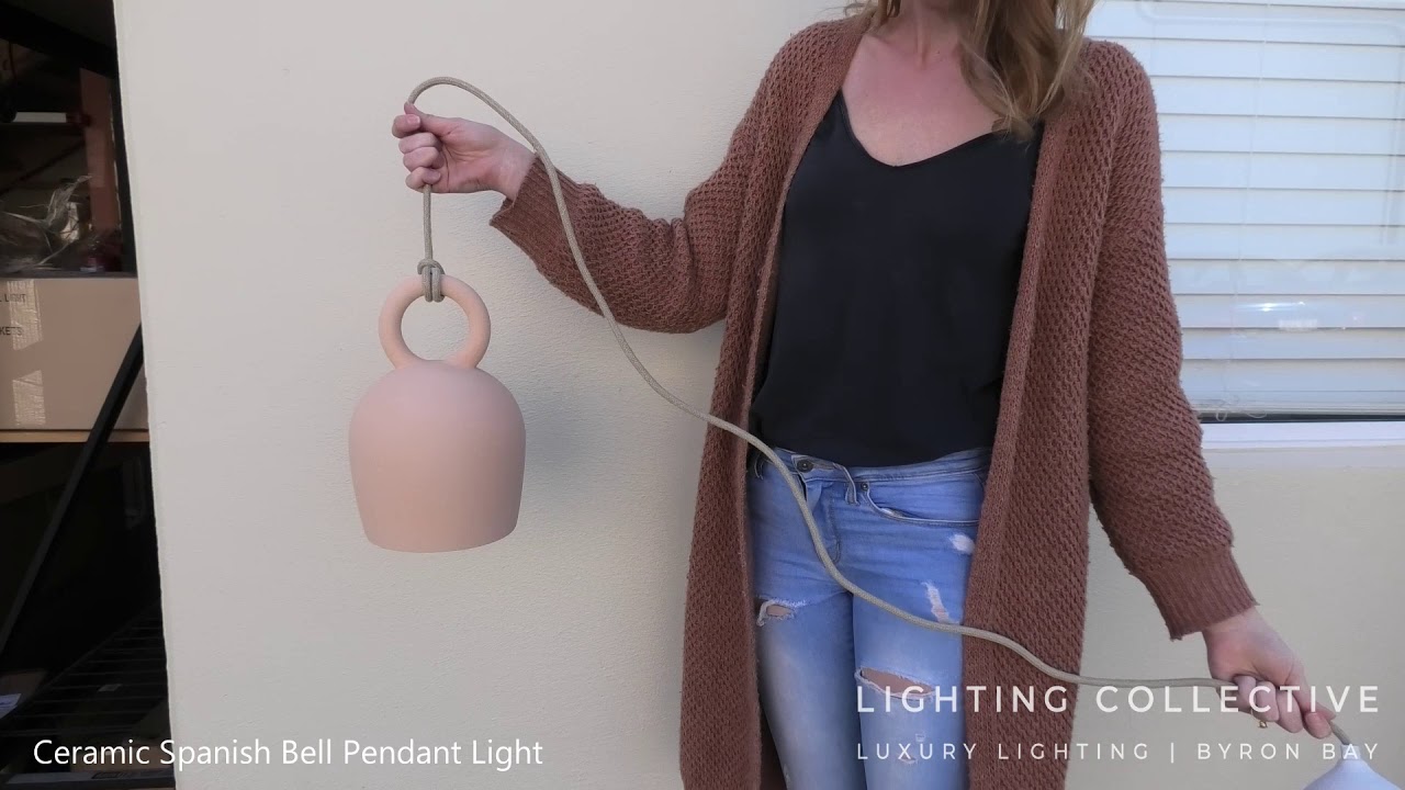 Ceramic Spanish Bell Pendant Light | Lighting Collective - YouTube