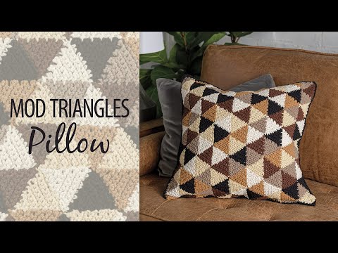 Triangle Crochet Pillow Tutorial - Intermediate Crochet How To - YouTube