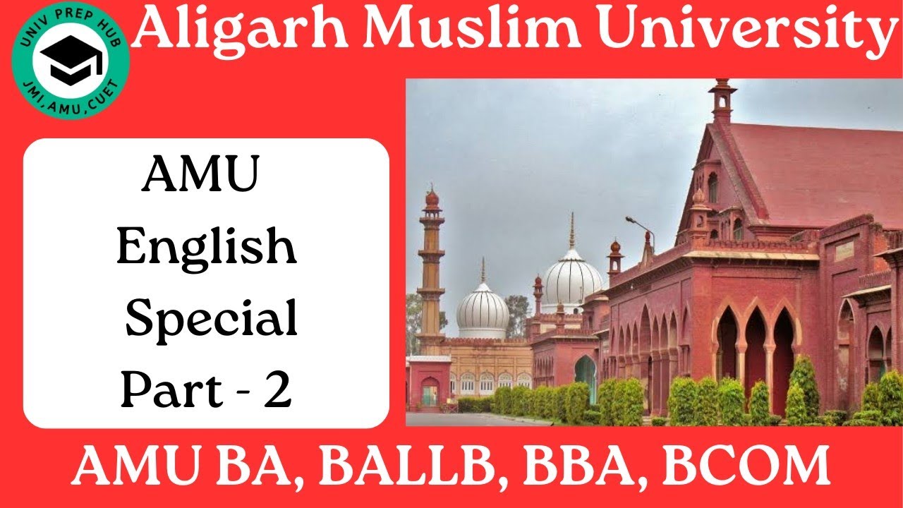 AMU English Special - 2| AMU Crash Course| AMU BA Hons Entrance Exam Preparation| Session 2024 ...