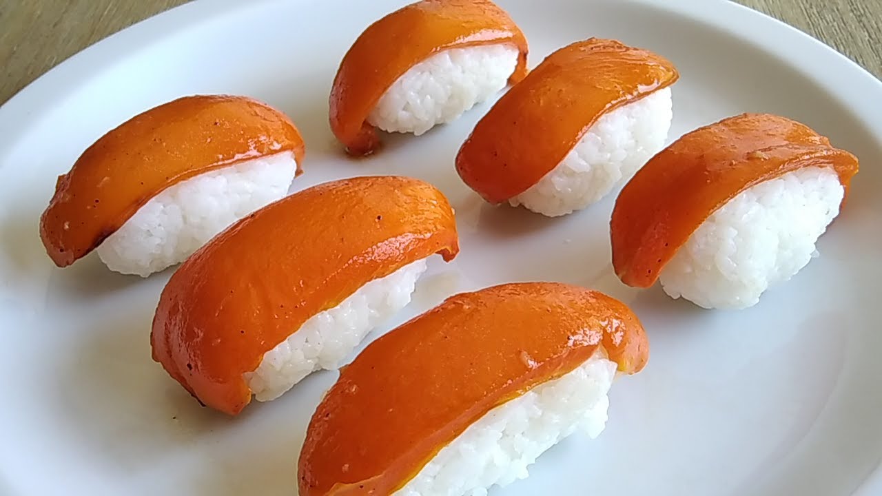 Vegetable Sushi | How to Make Sushi with Capsicum ( Bell Pepper ) - YouTube