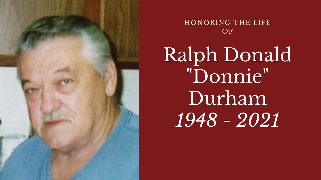 Ralph Donald "Donnie" Durham Funeral Service - YouTube