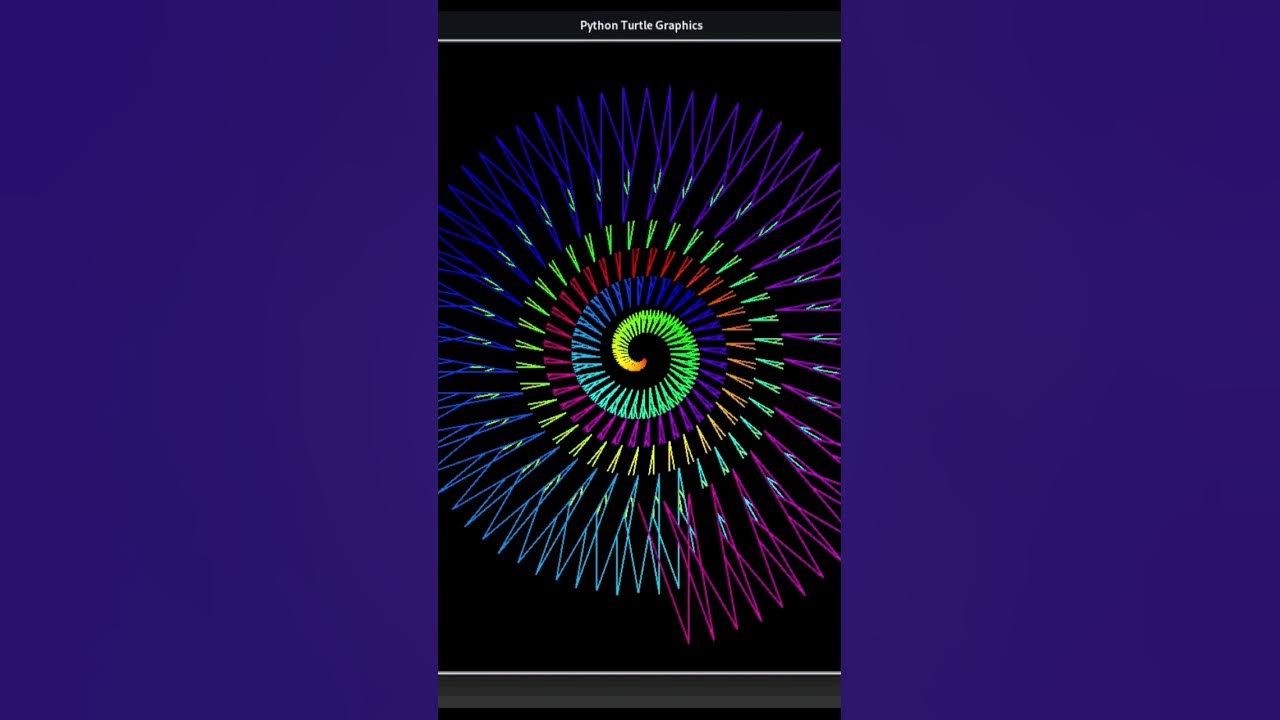 Python Program To Create Round Design Use Turtle Application π’π’ Python Shorts Shortvideo