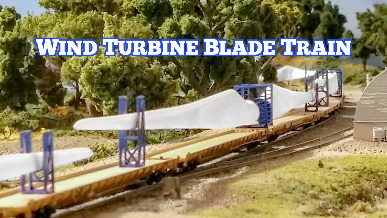 Wind Turbine Blade Train Run-by - YouTube