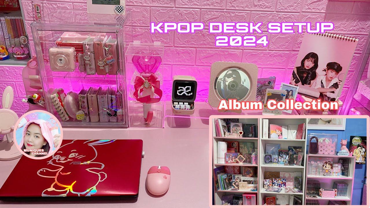 KPOP Desk SetUp Pink Aesthetic Deco Collect Book Album Collection 2024 ...