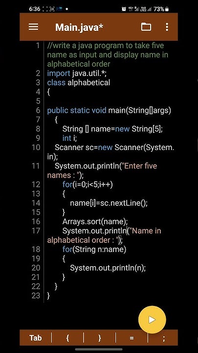 Java Program Print Names In Alphabetical Order Quicktechpoint Java Youtube 2325