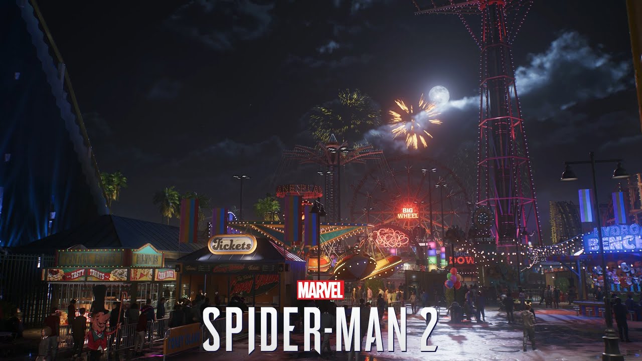 Coney Island Carnival - Marvel's Spider-Man 2 | Crowds, Fireworks, Fair ...
