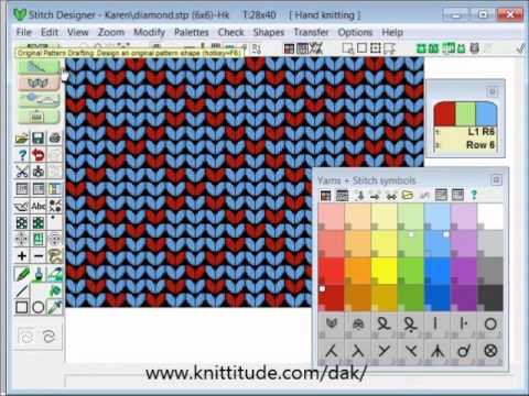 DesignaKnit 8 Tutorial - Diamonds - YouTube