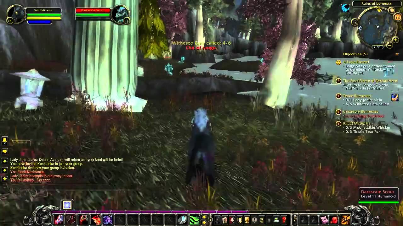 WoW Cataclysm Guide - Worgen levelling in Darkshore Part 3 - YouTube