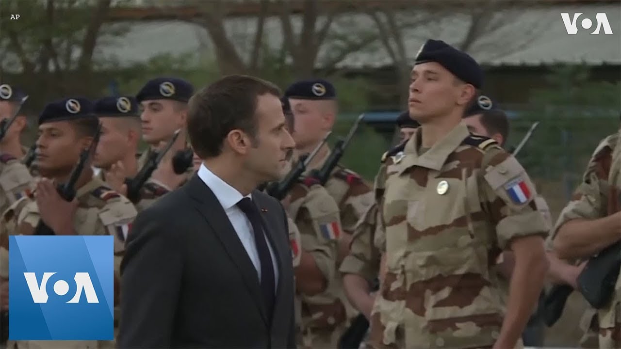 Macron Meets French Troops Based in Chad - YouTube