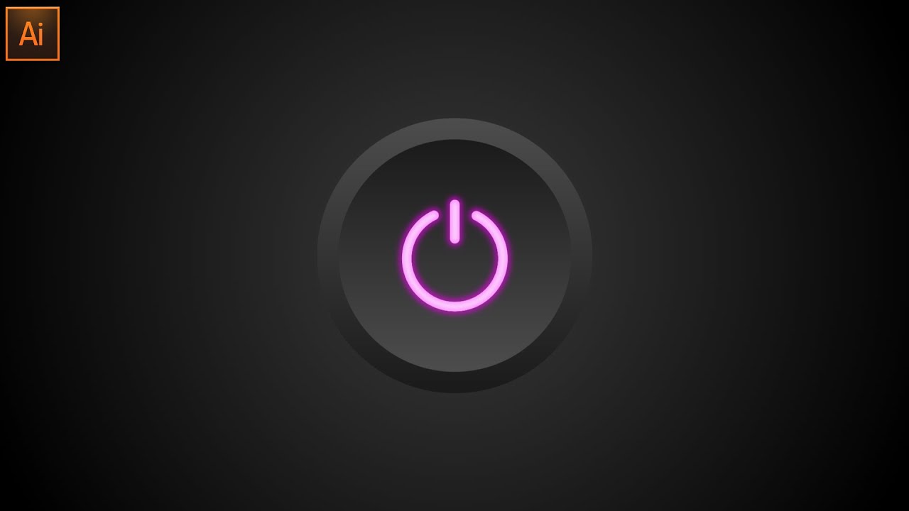 Neon Button Effect In Illustrator || Adobe Illustrator Tutorial - YouTube