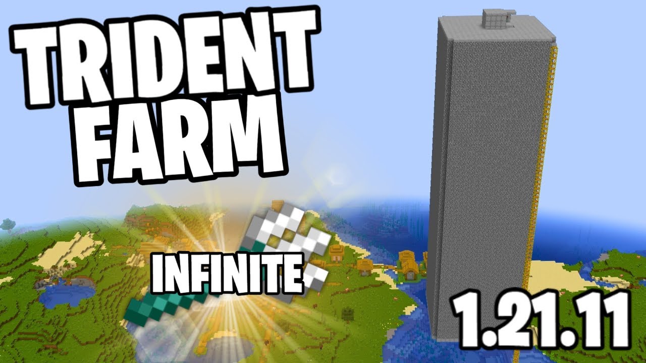 Easy Drowned and Trident Farm Tutorial! Minecraft Java 1.21.11 - YouTube