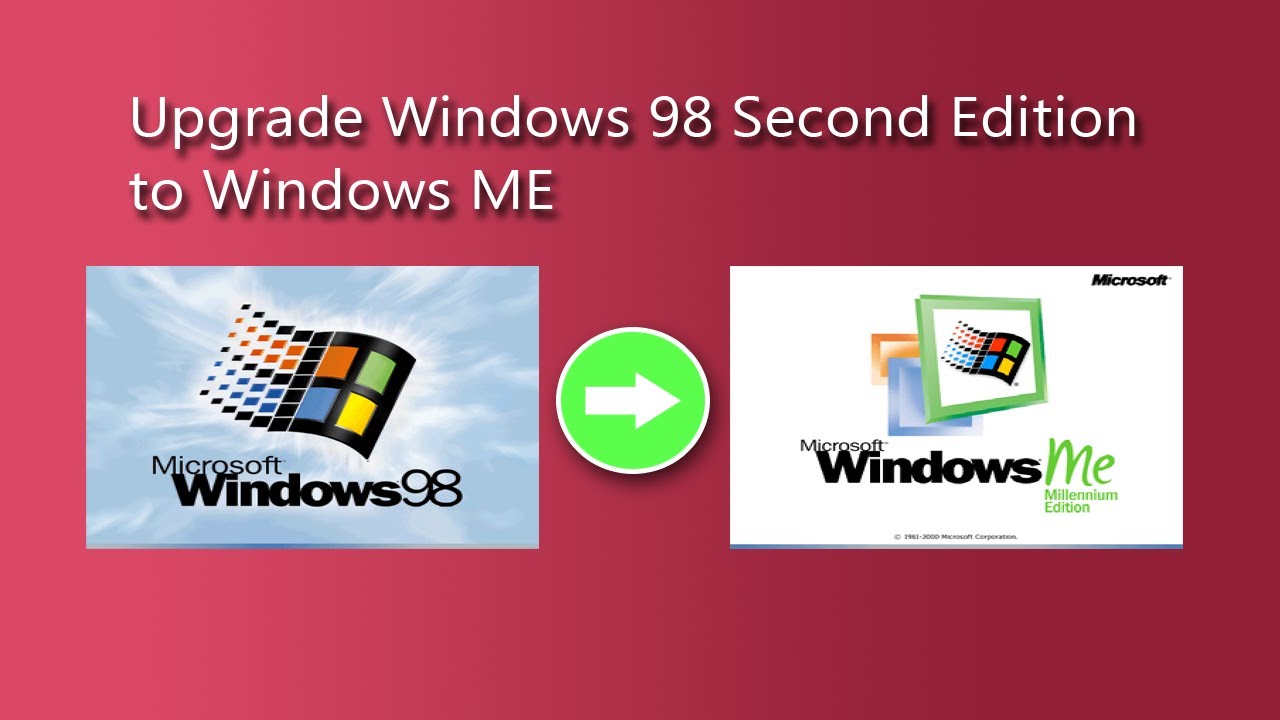 Upgrade Windows 98 Second Edition to Windows ME - YouTube