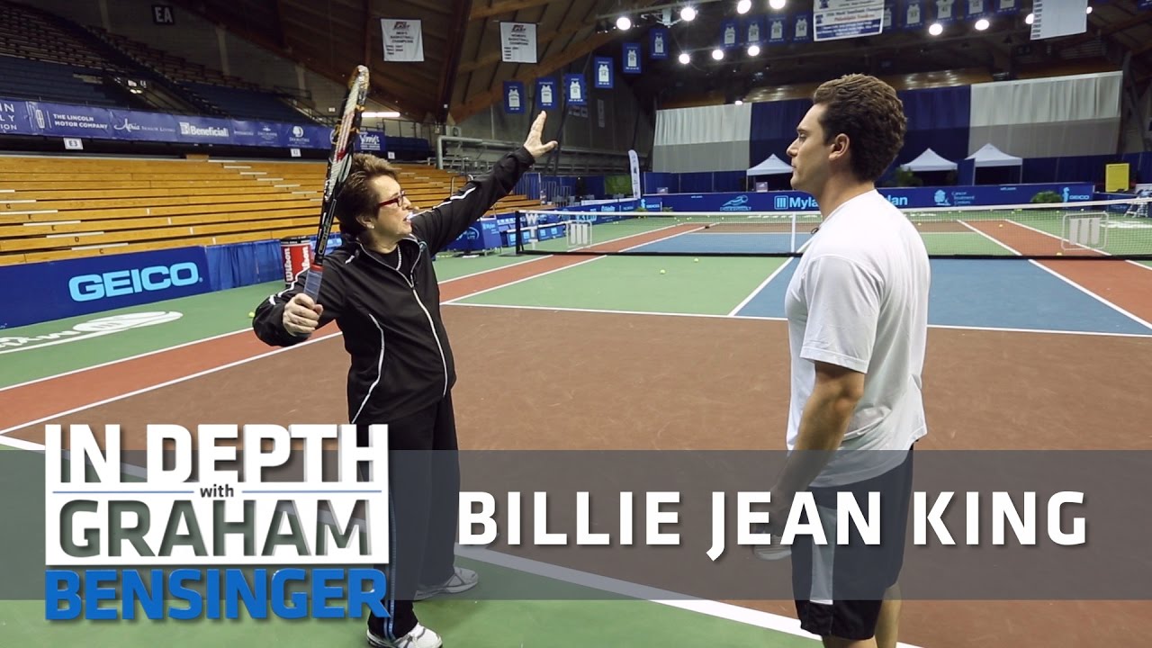 Billie Jean King’s tennis lesson for Graham - YouTube