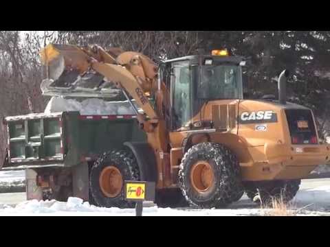 Case 621E Loading Snow in Pulaski, NY