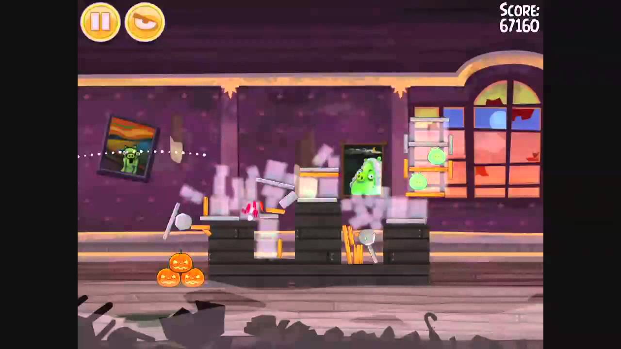 Angry Birds Seasons - Haunted Hogs 2-1 - Walkthrough 3 Stars - YouTube