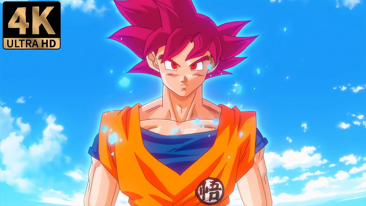 [4K 60FPS] Goku’s First Transformation into Super Saiyan God - YouTube